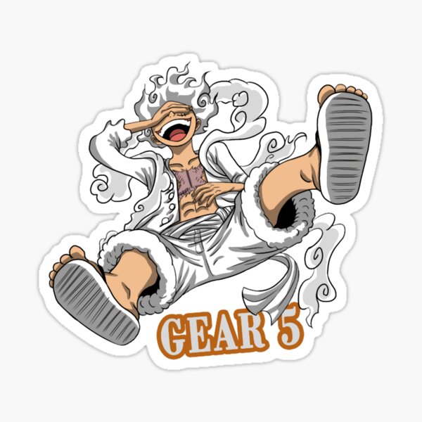 "Gear 5 Monkey D Luffy" Sticker for Sale by VictoreViviany | Redbubble