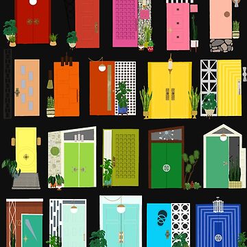 "Mid Century Modern Rainbow Doors" Art Print for Sale by windoet ...