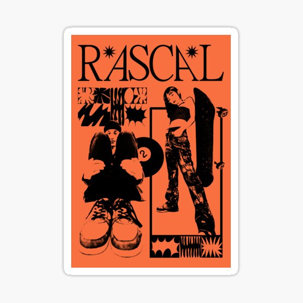 "Rascal (Orange)" Sticker for Sale by grafeko | Redbubble