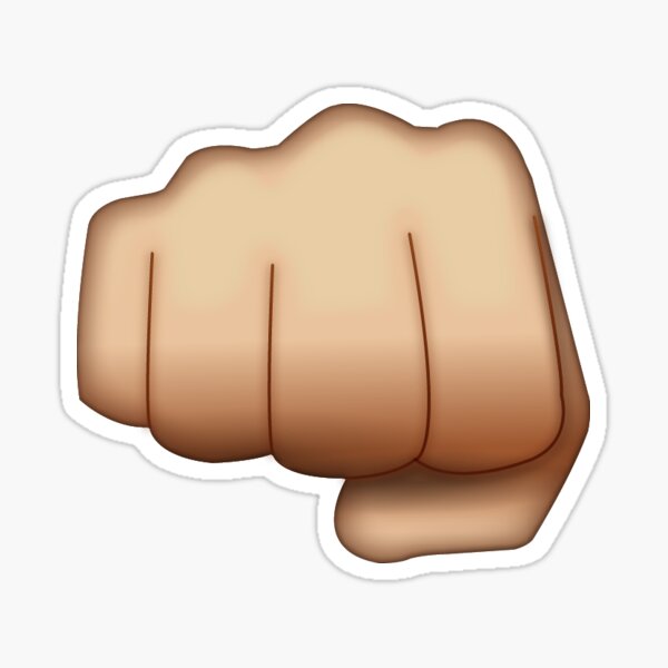Sticker: Fist Hand Emoji | Redbubble