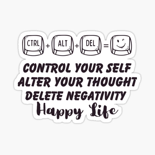 "Ctrl Alt Del. Control Alt Delete" Sticker for Sale by June Designs ...