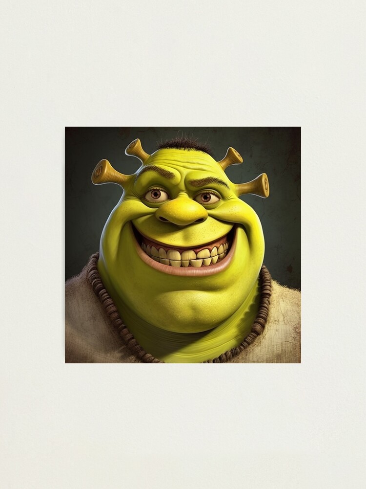 "Shrek Face cartoon art" Photographic Print for Sale by geraldcole ...
