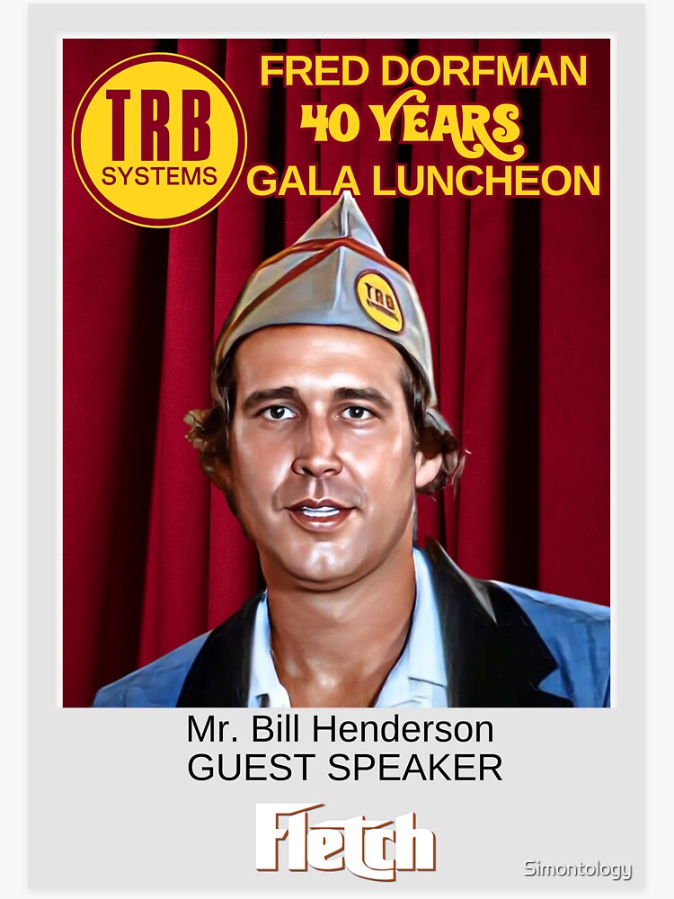 "FLETCH - FRED "THE DORF" DORFMAN" Sticker for Sale by Simontology ...