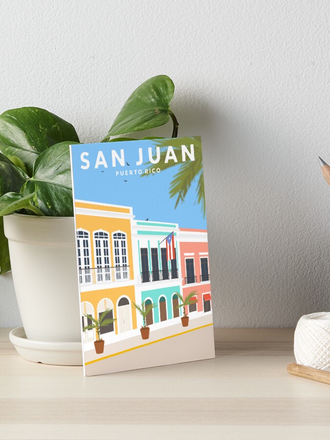 "Old San Juan, Puerto Rico Travel Poster" Art Board Print for Sale by ...