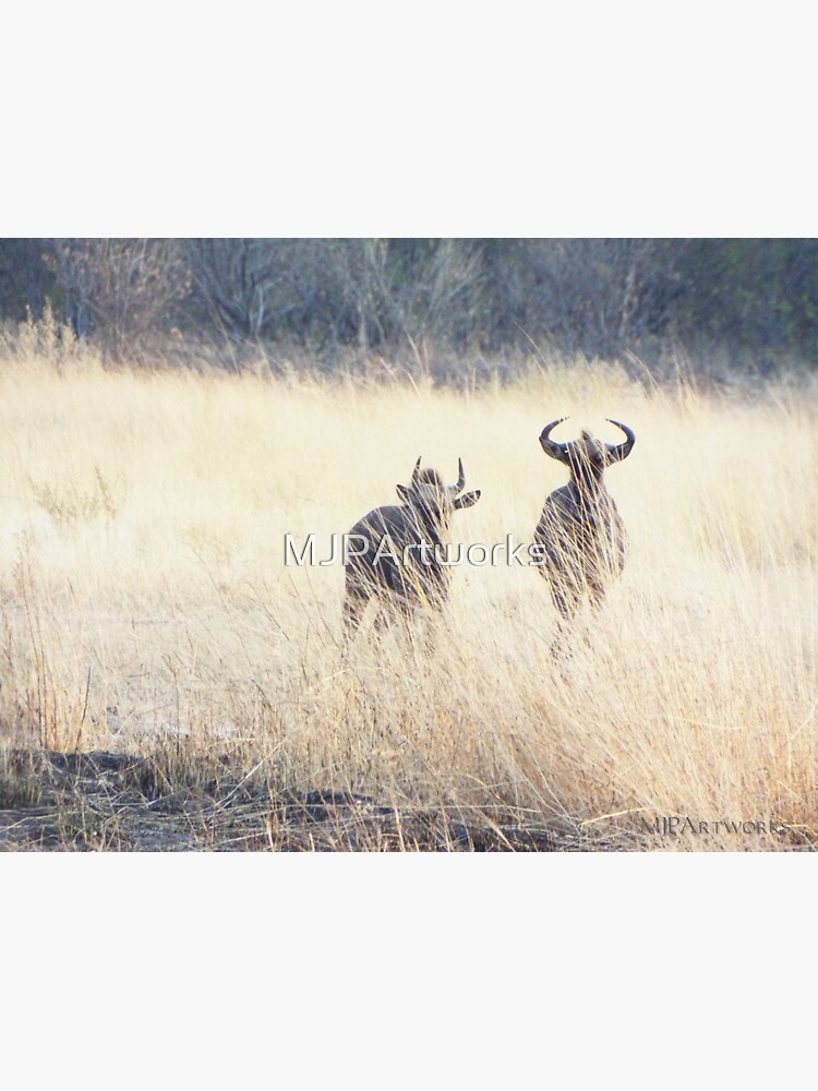 "Wildebeest " Sticker for Sale by MJPArtworks | Redbubble