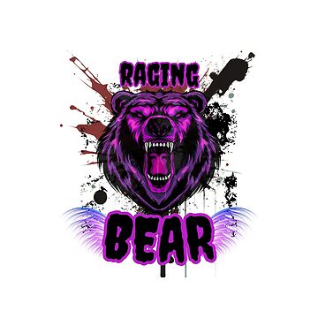"Raging Bear" Sticker for Sale by Vintrovet | Redbubble