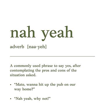 "Nah yeah | Olive text | Funny Australian slang, phrase and humor ...
