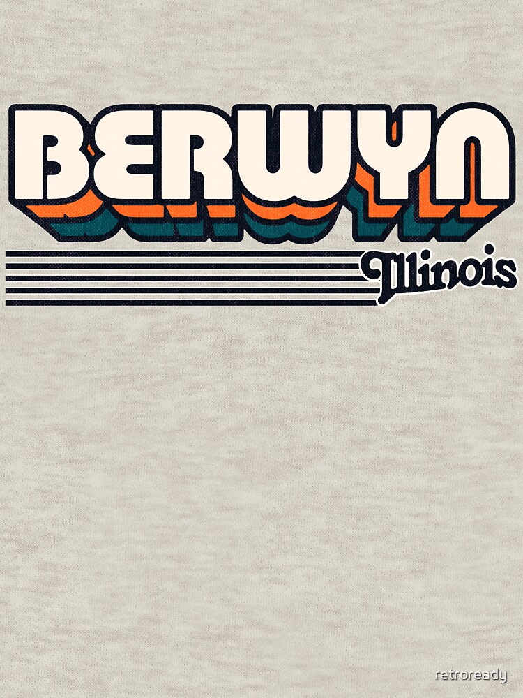 "Berwyn, Illinois | Retro Stripes" Essential T-Shirt for Sale by ...