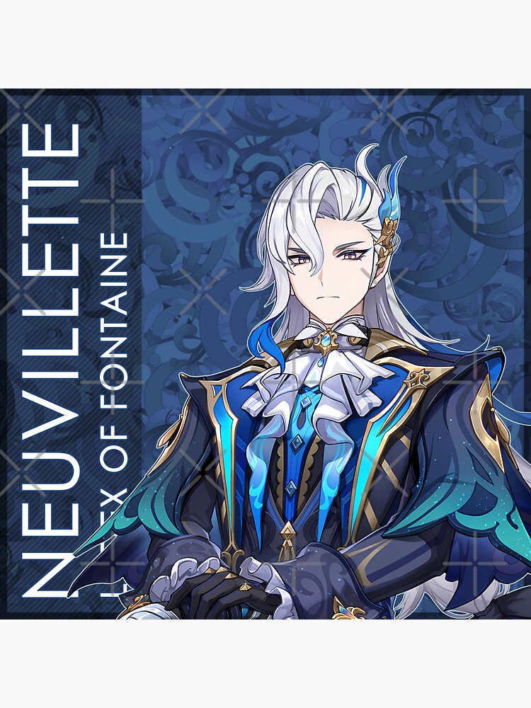 "Neuvillette Genshin Impact" Sticker for Sale by dudu-inpajamas | Redbubble