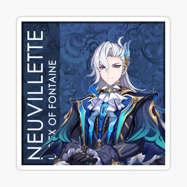 "Neuvillette Genshin Impact" Sticker for Sale by dudu-inpajamas | Redbubble
