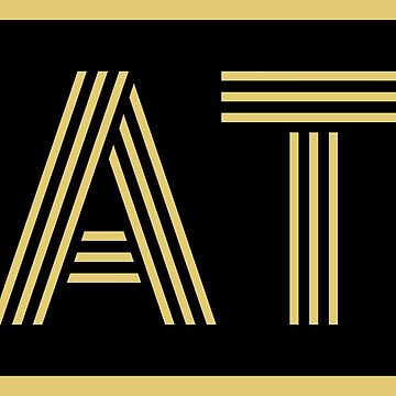 "AT Initials Gold Geometric Letters" Sticker for Sale by jeallan ...