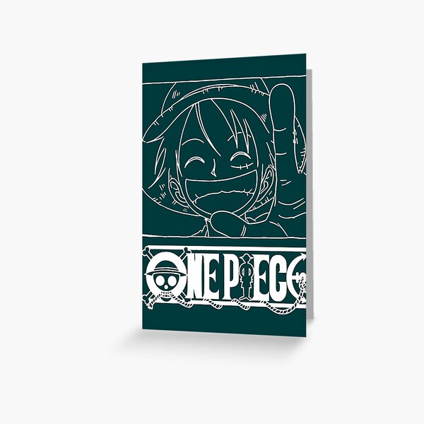 "luffy outline" Greeting Card for Sale by Sadasukizaru | Redbubble