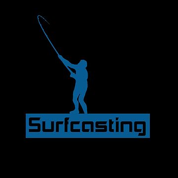 "Surfcasting fishing blue cast" Sticker for Sale by AmonRa16 | Redbubble