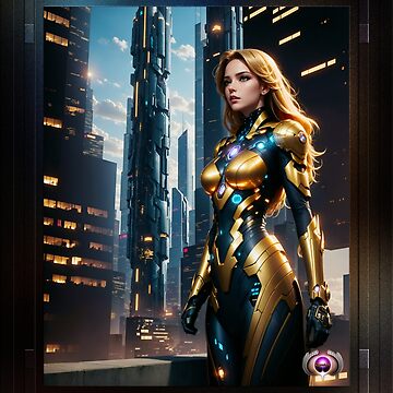 "A Cyborg Sentinal Of Braken IV Sci-Fantasy AI Concept Art by Xzendor7" Poster for Sale by ...