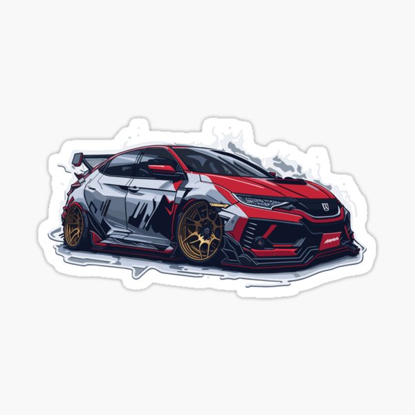 "Honda Civic Type R JDM Tuning Modified" Sticker by TaevasDesign ...