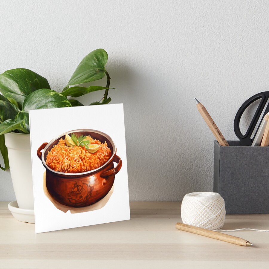 "Jollof Rice Illustration Grafik" Sticker for Sale by MollyGallery ...