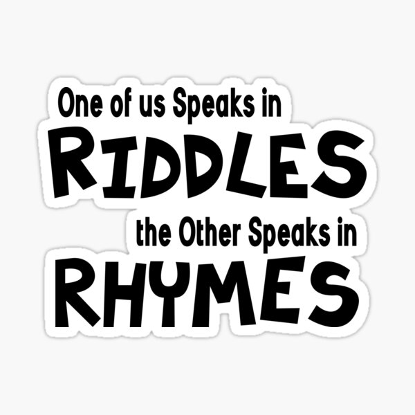 "Riddles & Rhymes" Sticker for Sale by Holly M Backus | Redbubble