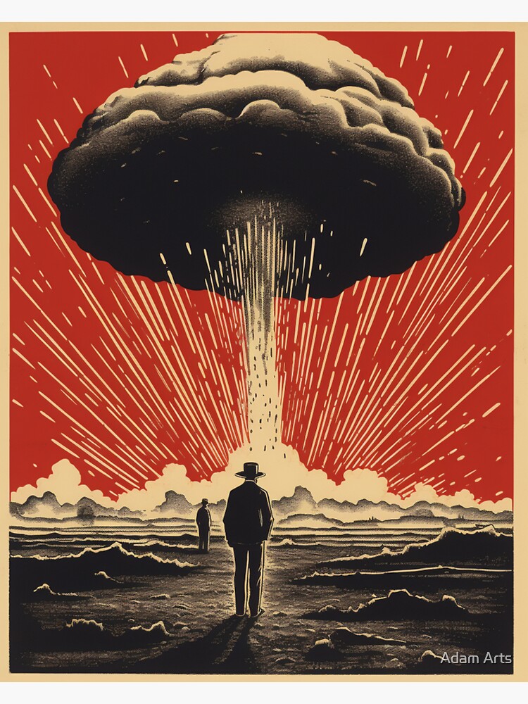 "Atomic Elegance - Vintage Atom Explosion" Sticker for Sale by Adam ...