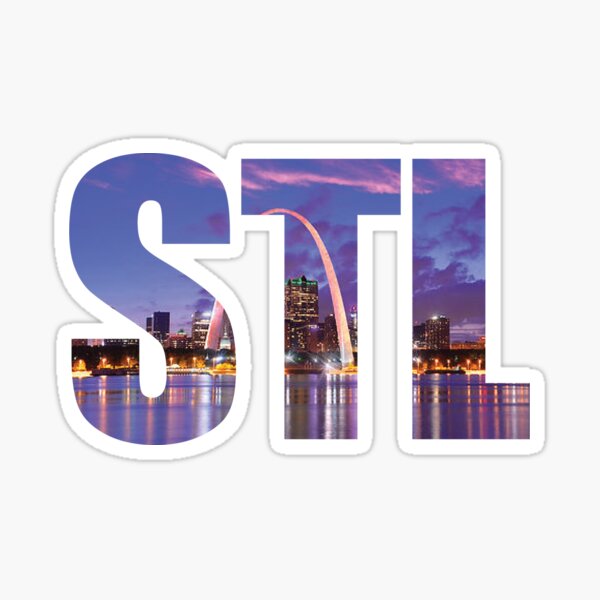 "STL skyline letters" Sticker for Sale by maocreilly | Redbubble