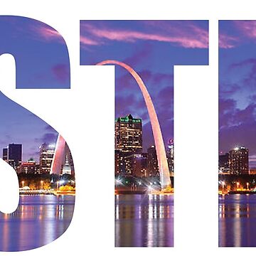 "STL skyline letters" Sticker for Sale by maocreilly | Redbubble