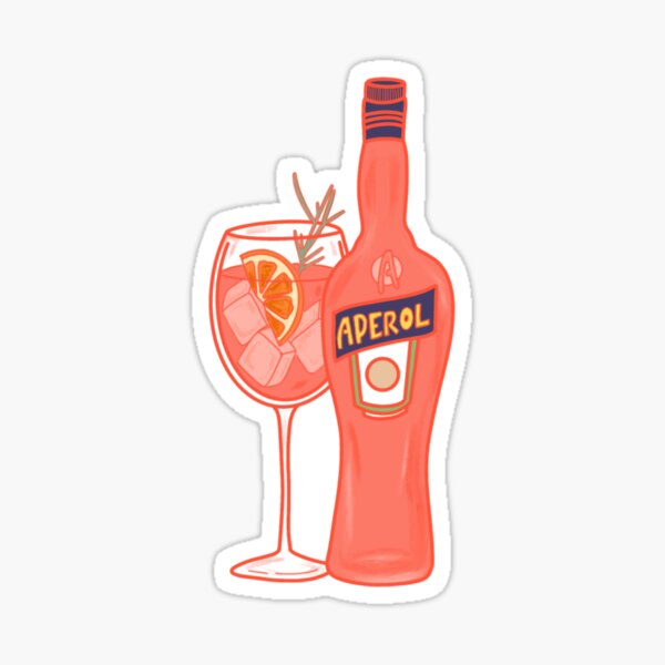 "aperol spritz bottle and glass" Sticker for Sale by Giulia Palazzo ...