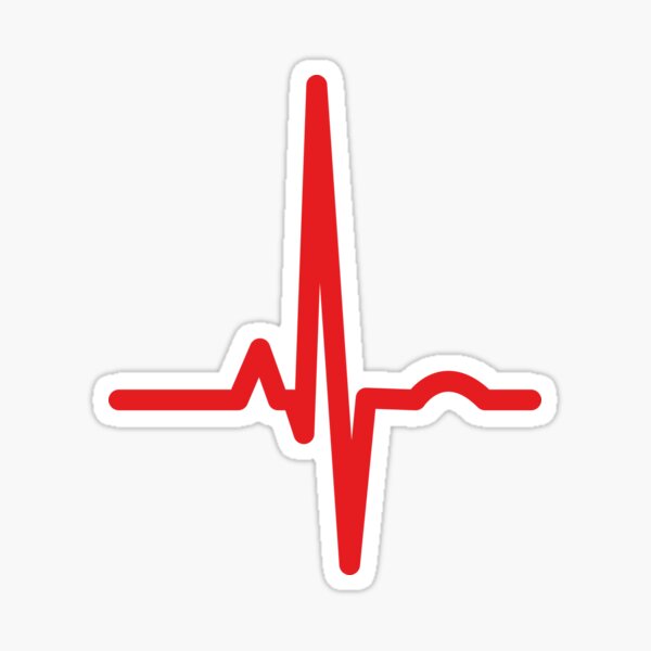 Heart Monitor Stickers | Redbubble