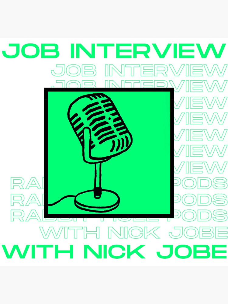 "Job Interview Logo" Sticker for Sale by rabbitholepods | Redbubble