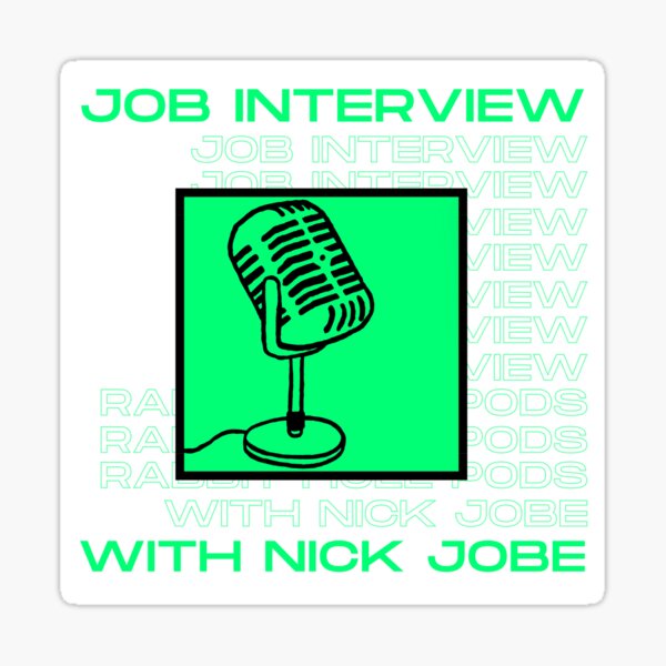 "Job Interview Logo" Sticker for Sale by rabbitholepods | Redbubble