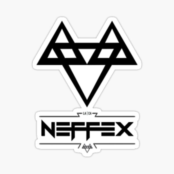 "NEFFEX Both Logos Black" Sticker for Sale by CandaceHinds | Redbubble