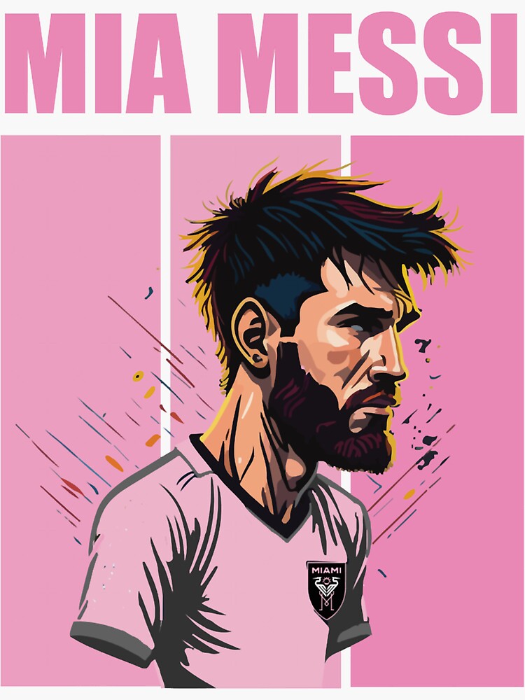 Pegatina for Sale con la obra «Messi inter miami bienvenido lio messi ...