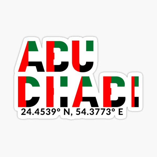 "Abu Dhabi" Sticker for Sale by Rhmony | Redbubble