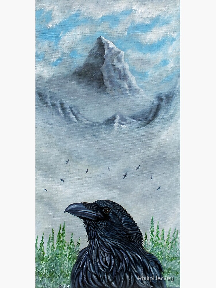 "Raven Peak" Sticker by PhilipHarvey | Redbubble