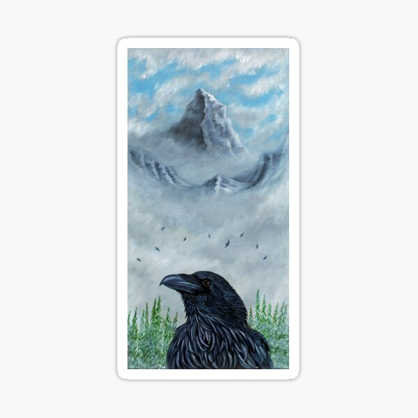 "Raven Peak" Sticker by PhilipHarvey | Redbubble