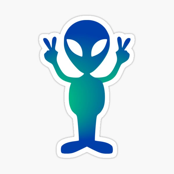 "Alien Peace Signs" Sticker for Sale by imaginationcat | Redbubble
