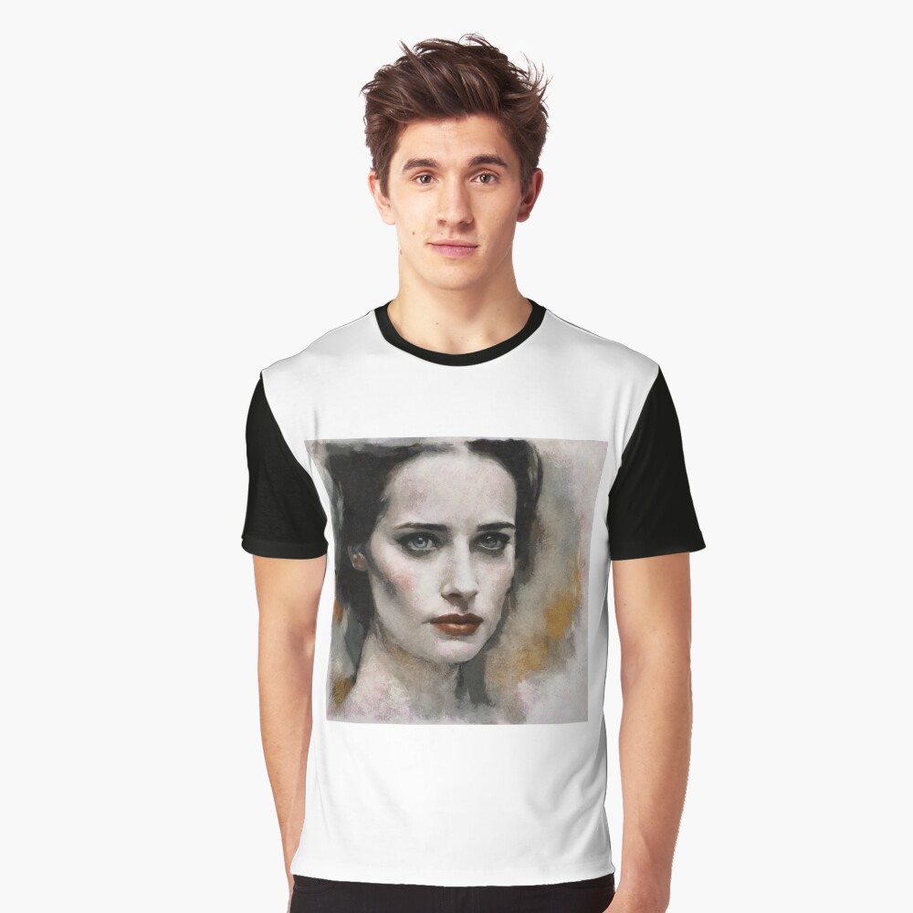 "digital portrait of Eva Green" Sticker for Sale by bogfl | Redbubble