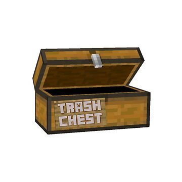 "Minecraft Trash Chest" Sticker for Sale by Lazycorn98 | Redbubble