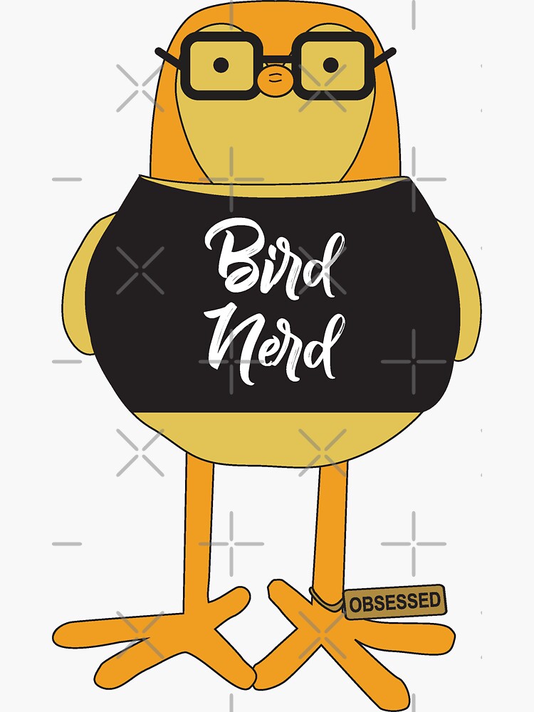 "Bird Nerd" Sticker for Sale by thebirdcult | Redbubble