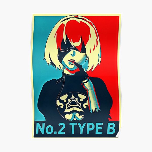 "Nier Automata 2B" Poster by TheDeltaFighter | Redbubble
