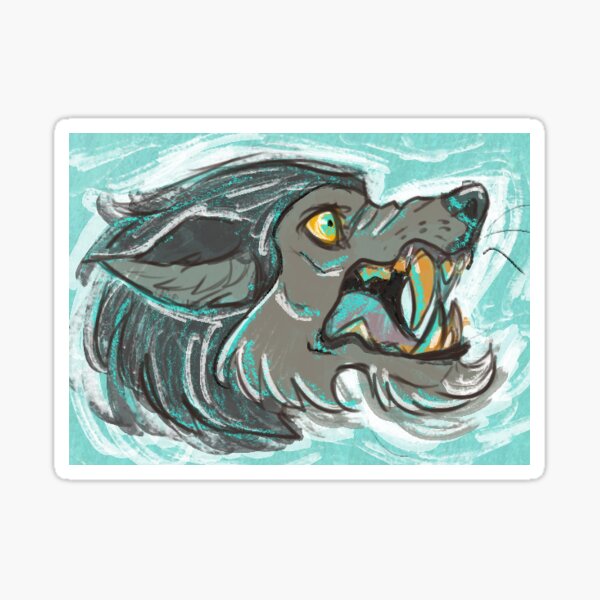 "Chalky Werewolf" Sticker for Sale by MandysMark | Redbubble