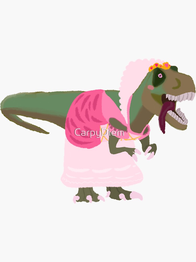 "Princess Scientifically Inaccurate T-Rex" Sticker for Sale by ...