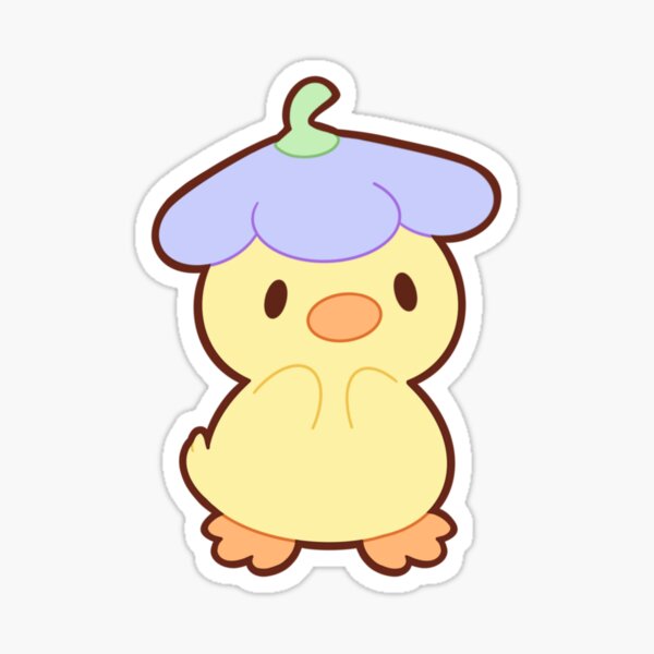 "Duck with Flower Hat" Sticker for Sale by CloverArtStore | Redbubble