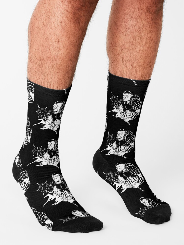 Orcish D20 Smash: Roll With Force! Tabletop RPG Gaming | Socks