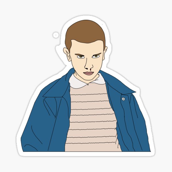 "Eleven, LineArt" Sticker for Sale by Hyperuranios | Redbubble