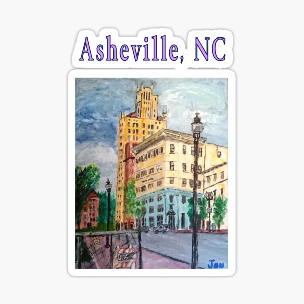 "Asheville, NC" Sticker for Sale by misfitcane | Redbubble