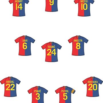 "FC Barcelona 08/09 line up " Sticker for Sale by dhaniboi | Redbubble