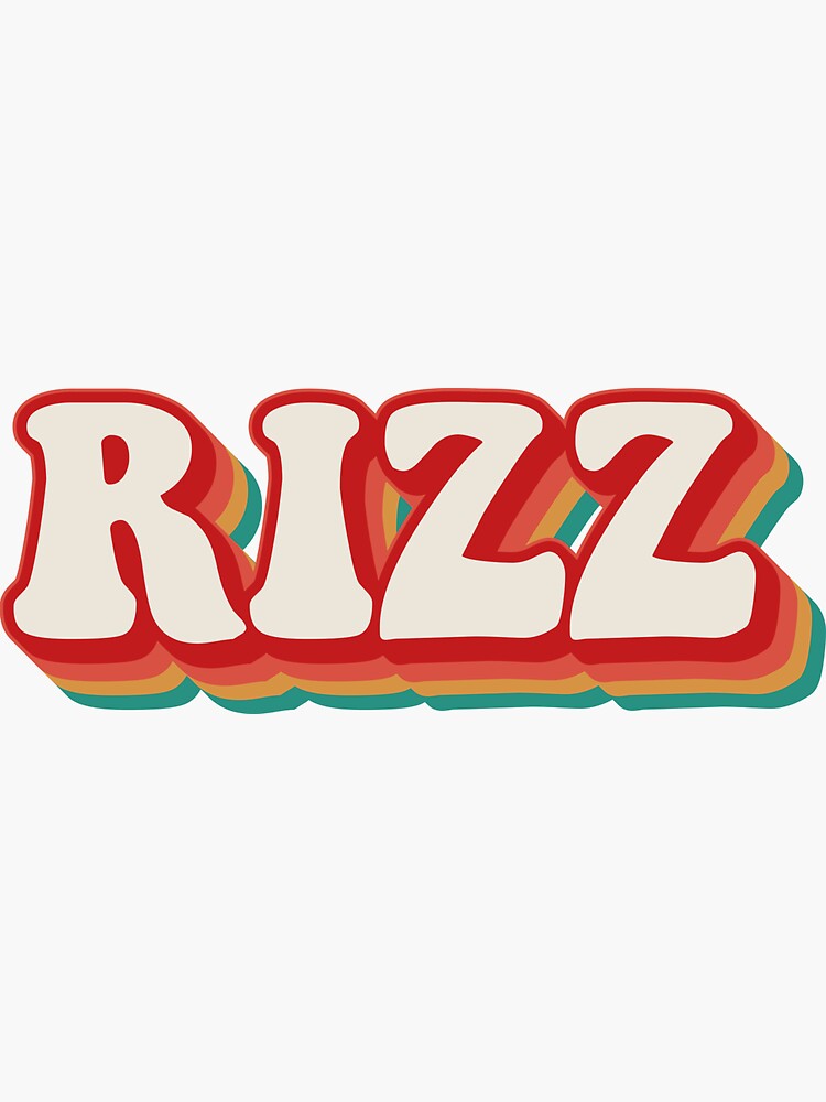 "Rizz" Sticker for Sale by Texterns | Redbubble