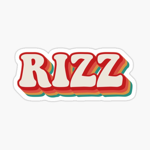 "Rizz" Sticker for Sale by Texterns | Redbubble