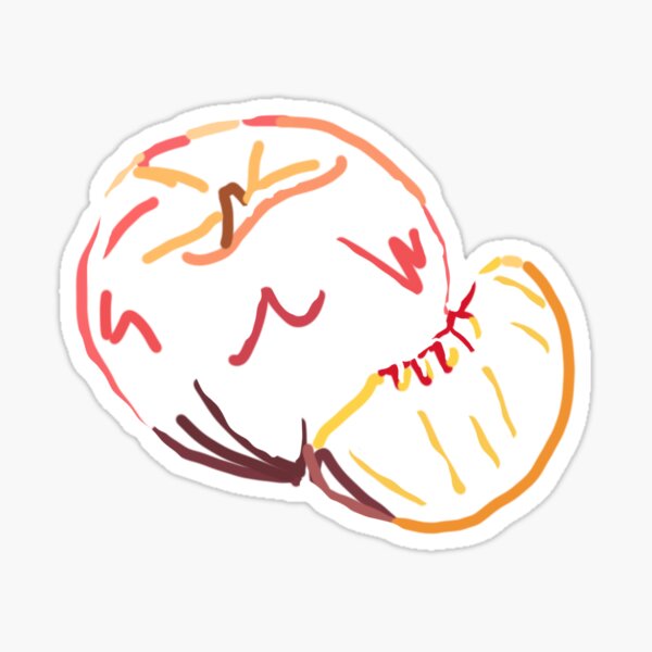 "Peach Line art" Sticker for Sale by AnnaE-Designs | Redbubble