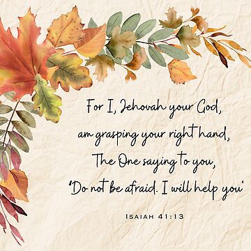 "All occasion greeting card NWT Bible verse Isa 41:13" Sticker for Sale ...