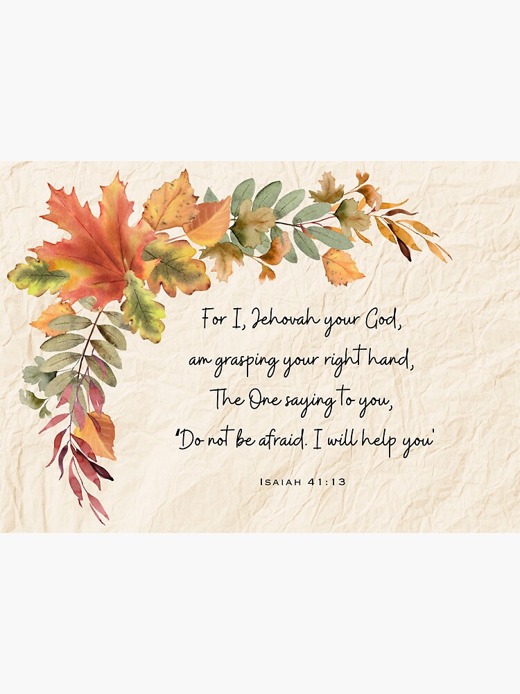 "All occasion greeting card NWT Bible verse Isa 41:13" Sticker for Sale ...